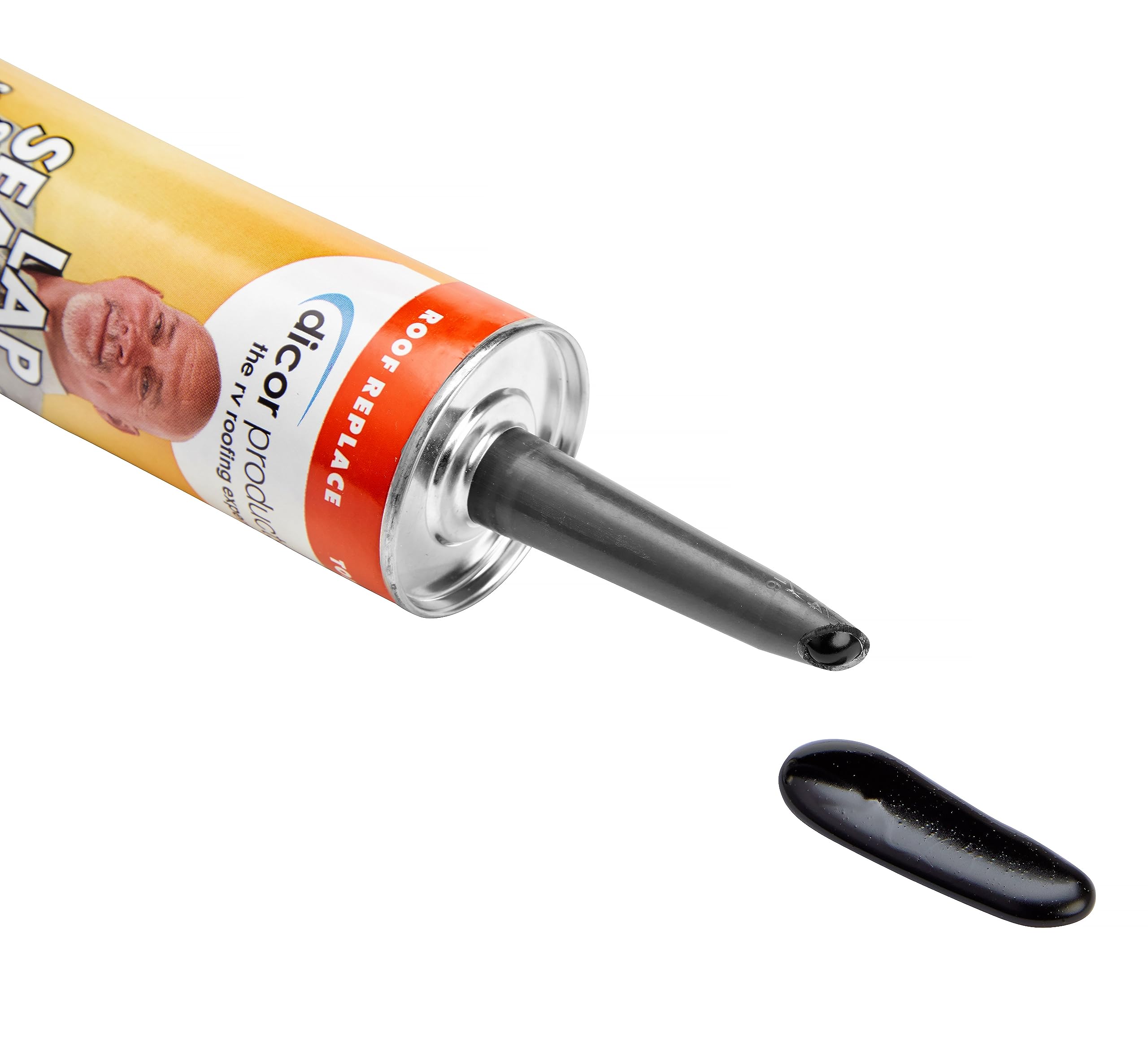Dicor 501LSB-1 HAPS-Free Self-Leveling Lap Sealant for horizontal surfaces - 10.3 Oz, Black, Secure, Ideal for RV Roofing, Maintenance, Repair, Appliance Application