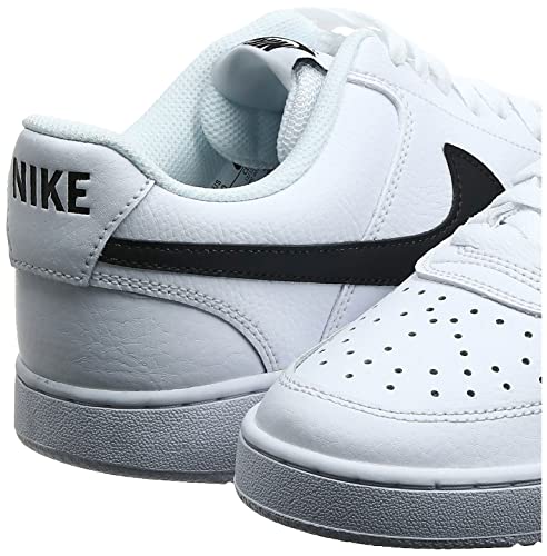 Nike Men's Court Vision Low Sneaker, White/Blackwhite, 12 Regular US