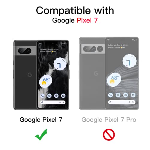 JETech Slim Fit Case for Google Pixel 7, Thin Phone Cover Matte Finish with Shock-Absorption and Carbon Fiber Design (Black)