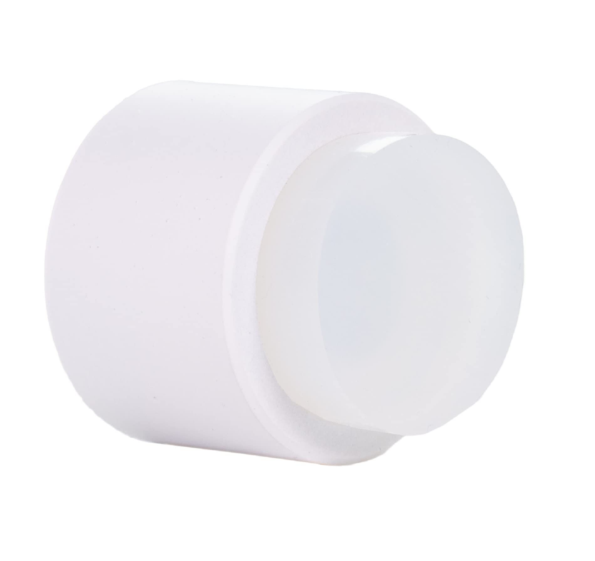 EVI | Wall Adhesive Doorstop | 1.1'' X 1.1'' | Great Adherence | 100% Functional | Mod. 198/28 (White Lacquered Stainless Steel - White Rubber)