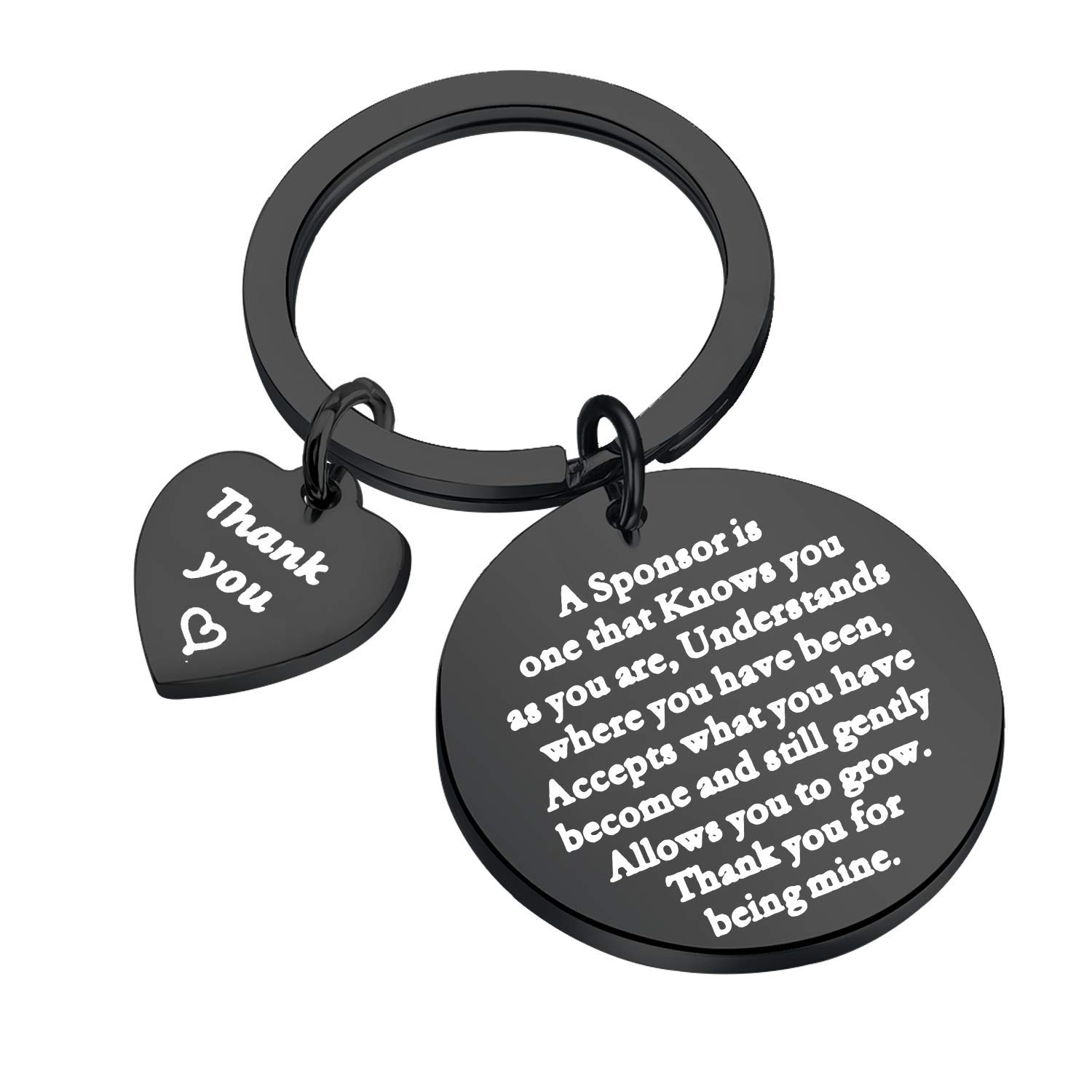ENSIANTH Sponsor Gift Sponsor Appreciation Gift AA Sponsor Gift NA Addiction Recovery Gift Confirmation Sponsor Gift (Sponsor Black)