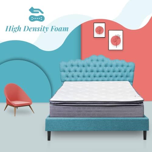 Nutan 10 Inch Foam Encased Mattress with 2-inch Pillow Top, Relaxing Mattresses for Proper Sleep, Pressure Relief, Supportive and Medium Firm Fully Assembled Bed, Full XL