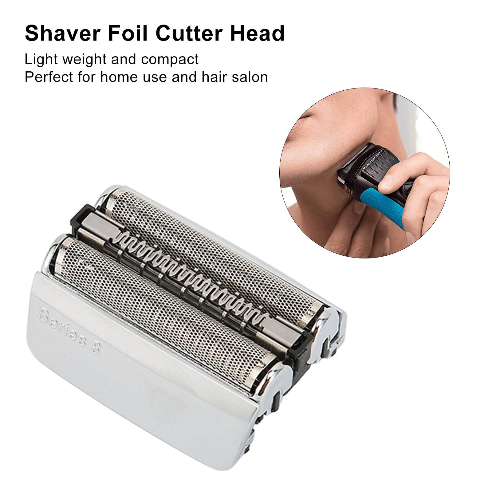 Shavers Replacement Trimmer Head for Braun Series 8, Men's Electric Shaver Foil Head Electric Razor Replacement Cutter Head Accessory Fit for Braun Series 8 8325s 8330s etc.