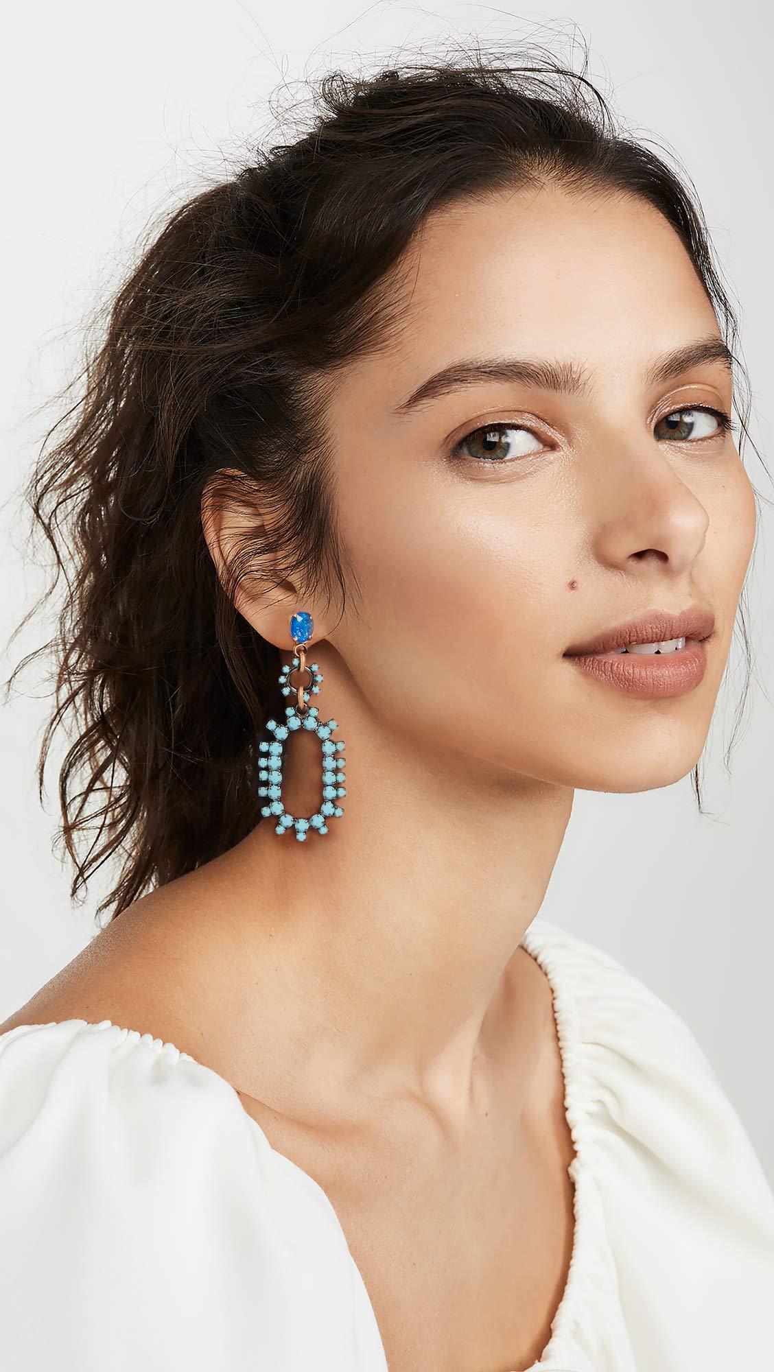 Elizabeth Cole Women's Rhiannon Earrings, Turquoise, Floral, One Size