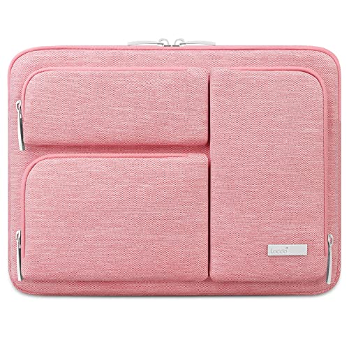 Lacdo Laptop Sleeve for Women, Laptop Sleeve Case for 13 inch New MacBook Air M2 A2681 M1 A2337 A2179 A1932, 13" New MacBook Pro M2 M1 A2338 A2251 A2289 A2159, 12.9" New iPad Pro Computer Bag, Pink