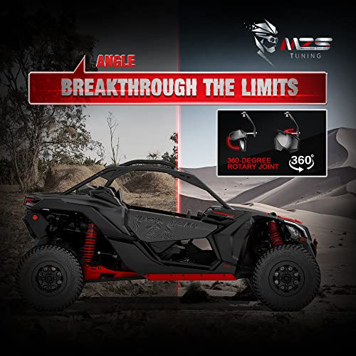 MZS Aluminum UTV Center Rear View Mirror, Maverick Trail Rrarview Mirror Adjustable Black Compatible with 2018-2023 Maverick Trail and Sport | 2021-2023 Commander/MAX Accessories 715004924 715003638