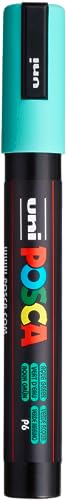 Posca Marker 5M in Aqua Green, Posca Pens for Art Supplies, School Supplies, Rock Art, Fabric Paint, Fabric Markers, Paint Pen, Art Markers, Posca Paint Markers