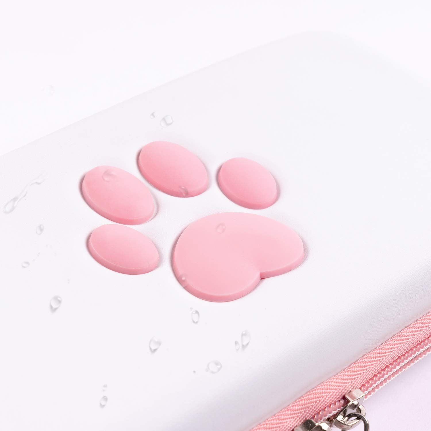Geekshare Cute Paw Switch Lite Travel Carrying Case Compatible with Nintendo Switch Lite Games Hard Shell Portable Storage Bag for Switch Lite & Game Accessories (for Switch Lite)