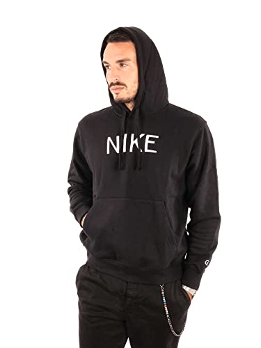 Nike Nsw Pullover Hoodie Mens Size - Medium Black/White
