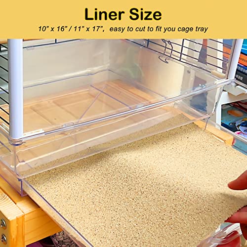 S&X Gravel Paper for Bird Cage 12-Pack 16β x 10β Gravel Liner Paper Sand Sheets Bird Cage Liners