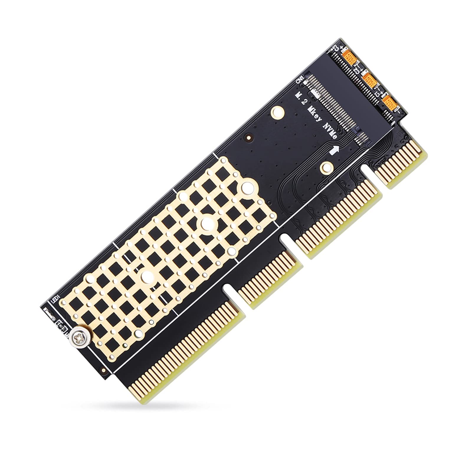 ELECTOP M.2 NVMe Adapter, SSD to PCIe Card,M2 (Key M) Driver with Silicone Cooling Pad,Hard Drive Adapter,Support PCIe x4 x8 x16 Slot, 2230 2242 2260 2280,Compatible with Windows XP / 7/8 / 10