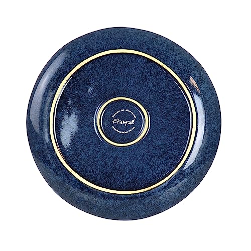 Elama Samara 12 Piece Stoneware Dinnerware Set (Blue)