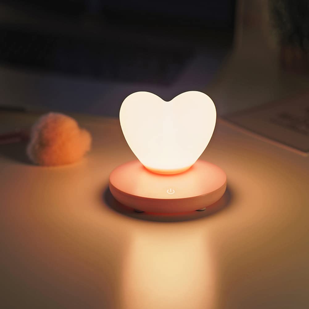 LVOERTUIG LED Night Light, Soft Silicone Duck Lamp, Portable Rechargeable Touch Bedside Lamp for Room Decor