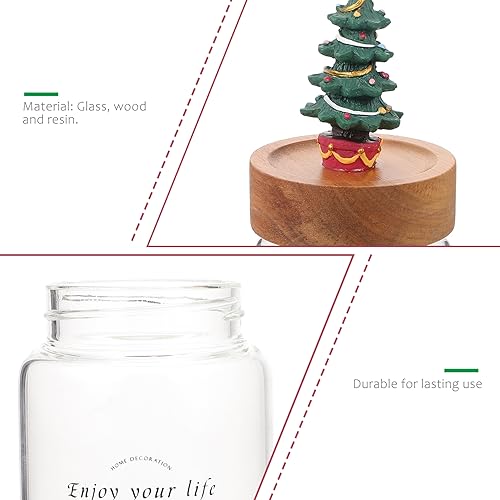 Garneck 2 Pcs Glass Storage Jar Food Storage Jars Candy Jars with Lids Containers for Food Clear Jars Cereal Container Bling Decor Sealed Container Fruit Container Snack Bowl Bulk Resin