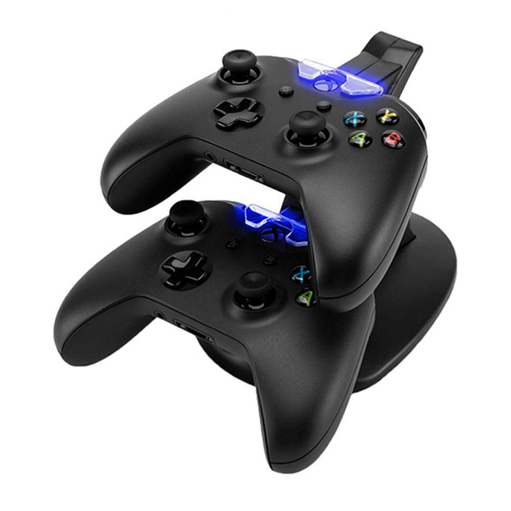 Dual Charging Station for Xbox One/One S Controller, Charger Stand, Charging Dock for Xbox One (S) Controller with USB Cable Cord