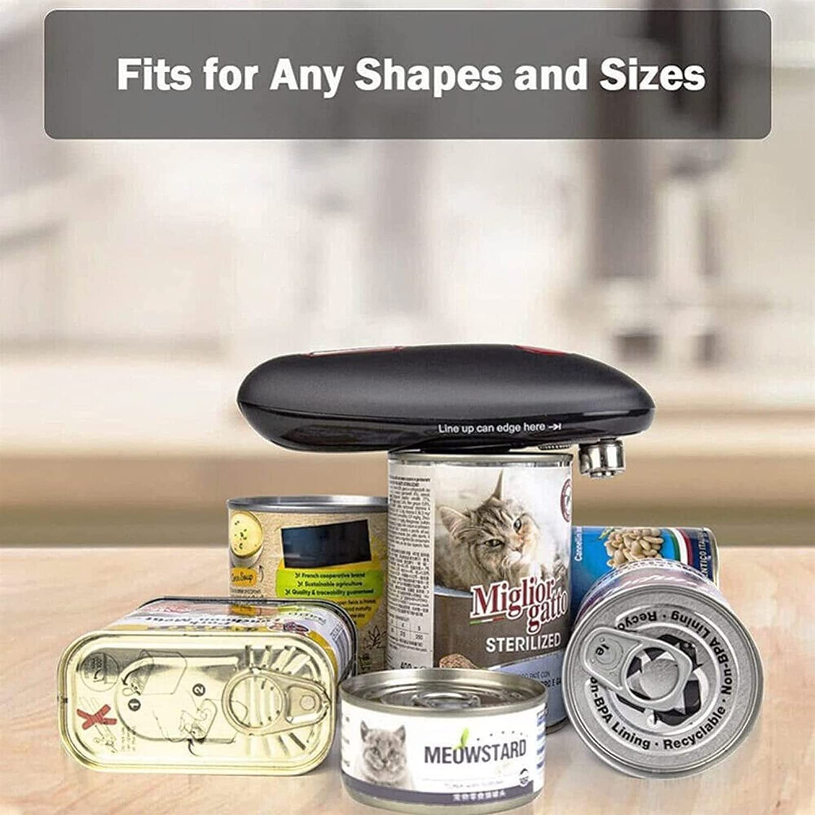 Electric Can Opener For Kitchen,Automatic Can Opener Smooth Edge,One Touch Electric Can Opener Fits All Size Can,Automatic Can Opener For Seniors, Arthritis, And Chefs,Kitchen Gadgets Gift