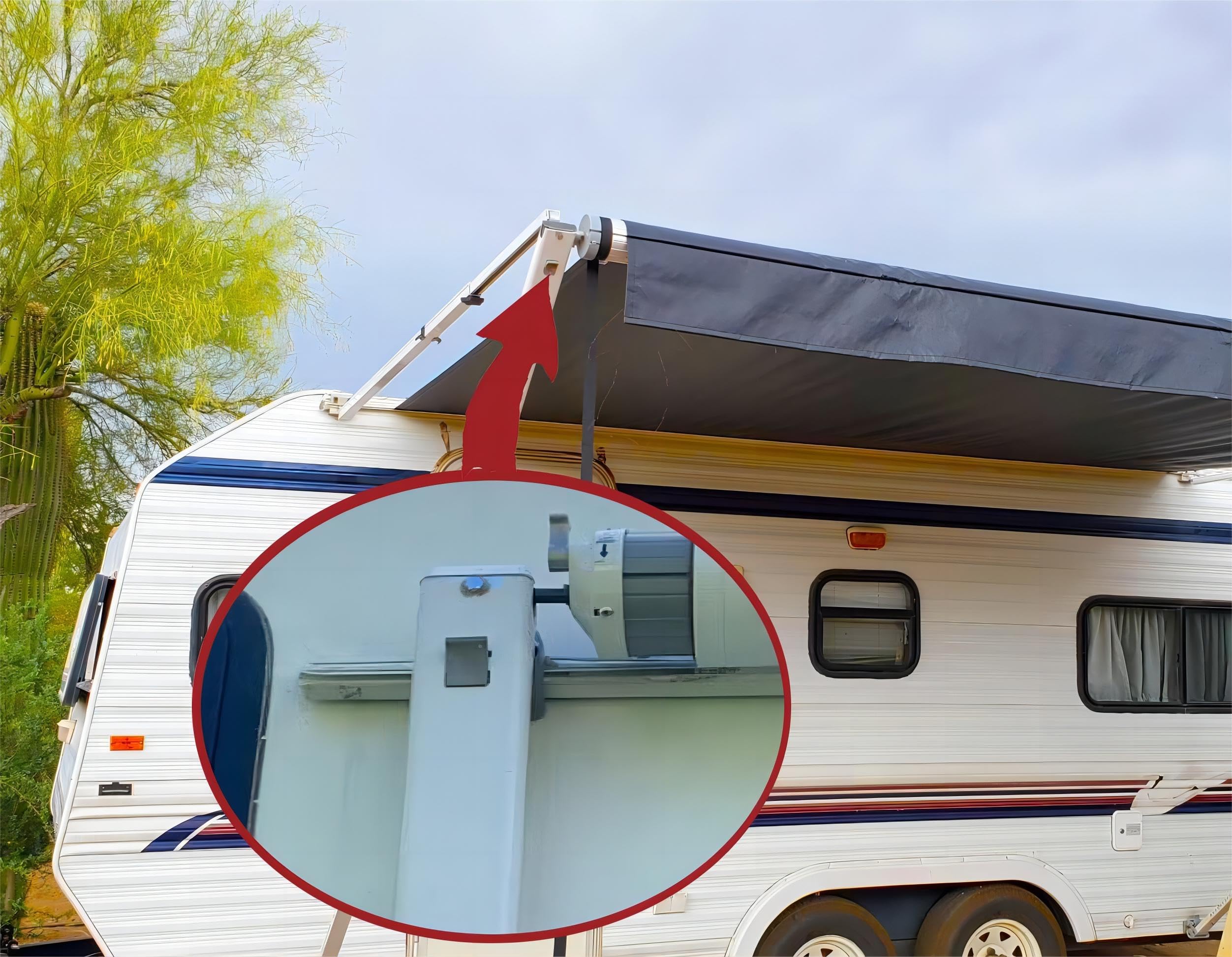 DUODUO for Trailer RV Camper A&E Awning Slider Catch Kit Package 830472P002 830472002