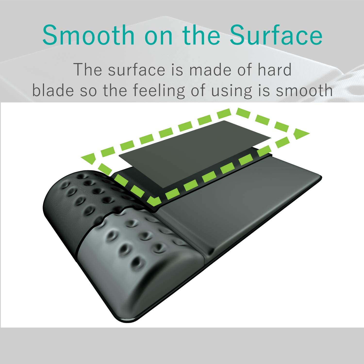 ELECOM Mouse Pad with Wrist Rest"Comfy" Smooth Control/Ergonomic Design/Reduce Wrist Fatigue/Memory Foam Black MP-096BK