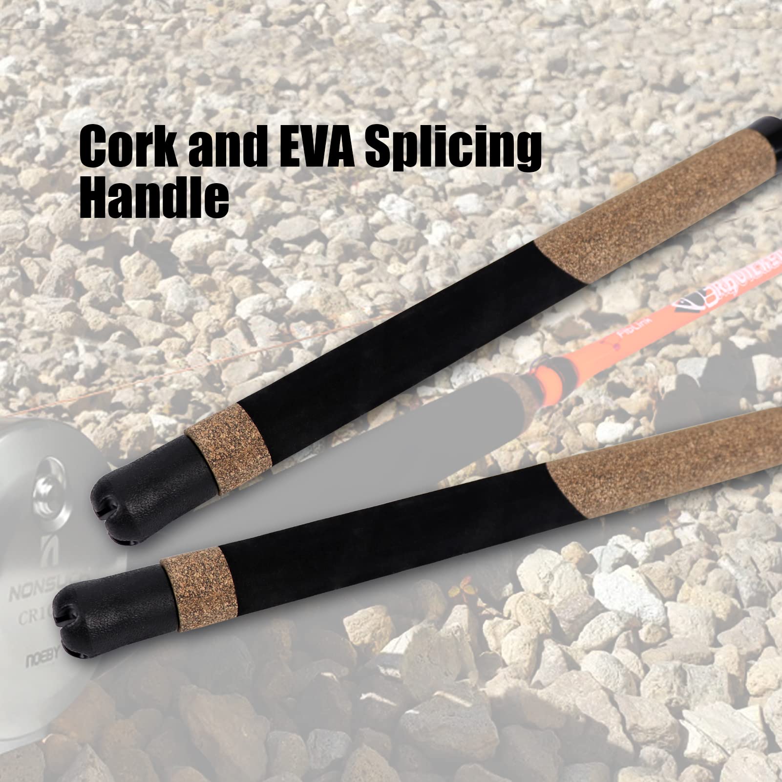 Fiblink 1-Piece & 2-Piece Catfish Rod Portable Catfishing Rod with Sensitive Tip (8’-Heavy-2Pcs)
