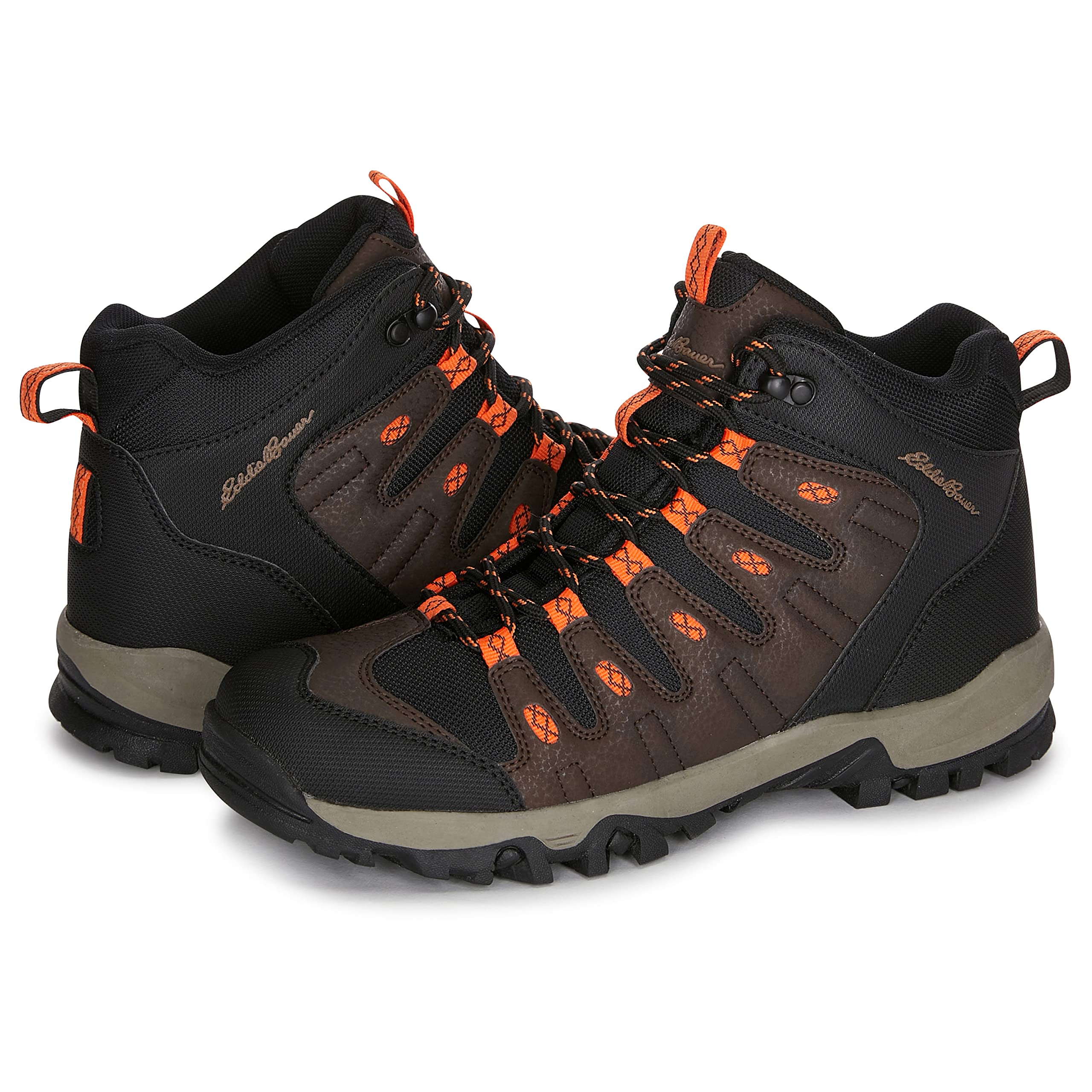 Eddie Bauer Mont Lake Hiking Boots for Men | Waterproof, Multi-Directional Lugs, Stylish & Protective Design Traction Outsole Memory Foam Insole