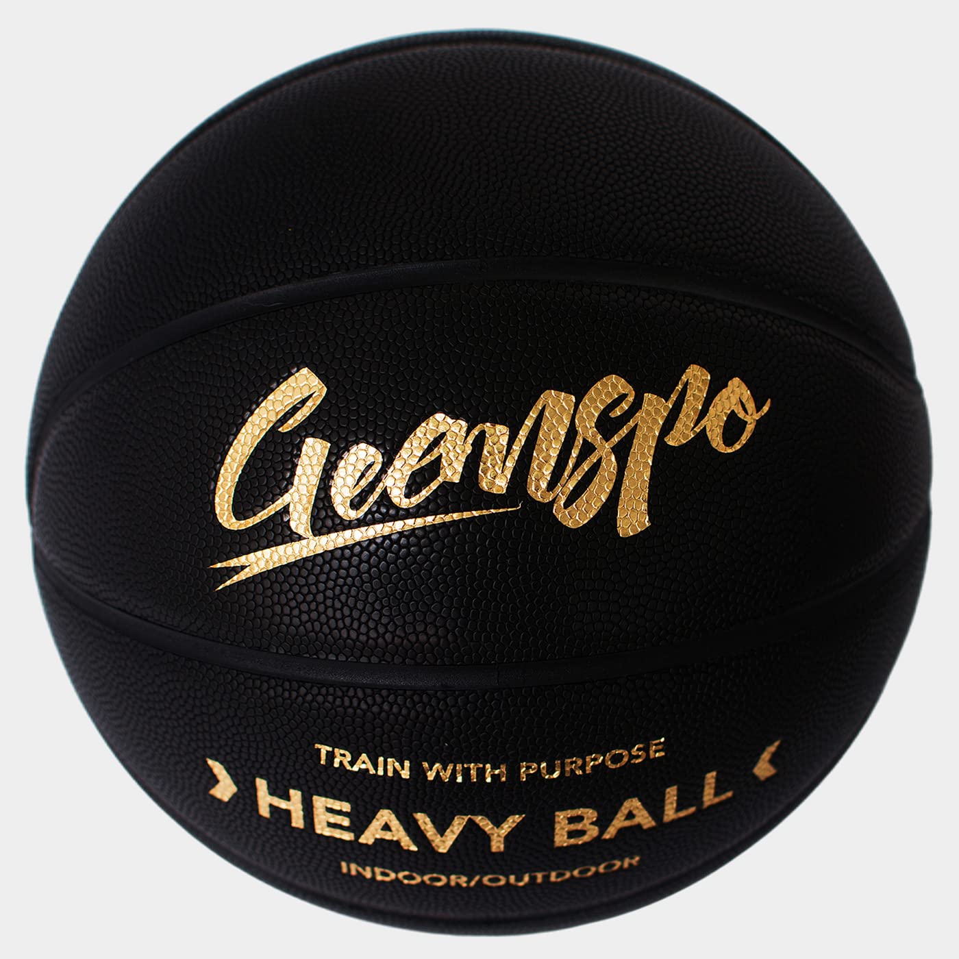 GEEMSPO Official Size 7/29.5 inch Training Basketball with pump-3lbs Black Heavy Training Ball
