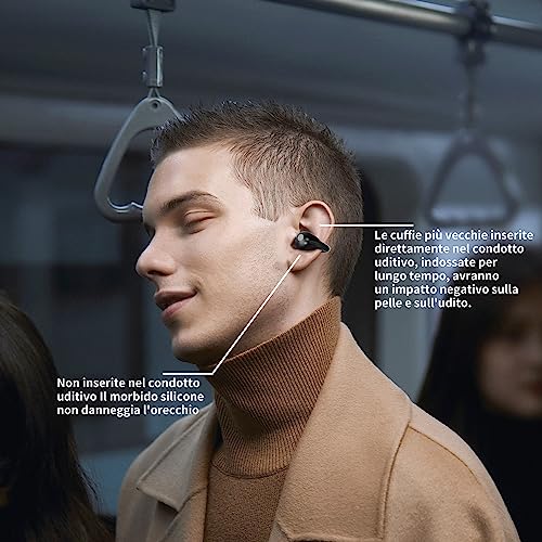 Open Ear Bone Conduction Headphones True Air Conduction Bluetooth 5.3 Wireless Bluetooth with Digital Display Charging,IPX7 Waterproof Earphones Sport, Clip-on Earphones, for Running, Walking, Workout