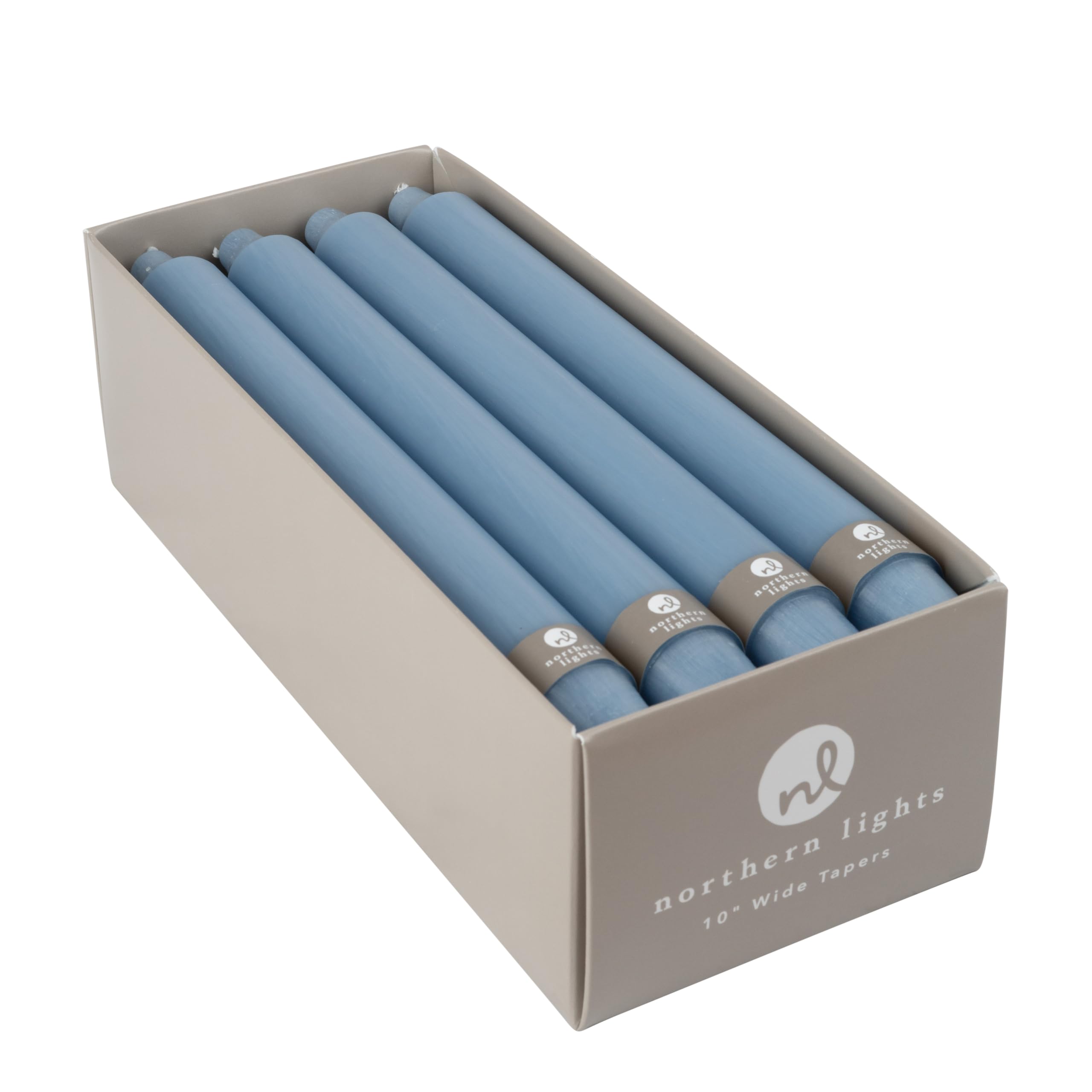 Northern Lights Candles Premium Tapers 10" 12PK - Prairie Blue - 76593