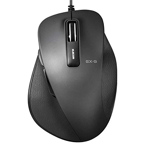 ELECOM Wired Mouse Blue LED Grip Feeling EX-G Series M Size 5 Buttons Red M-XGM10UBBK