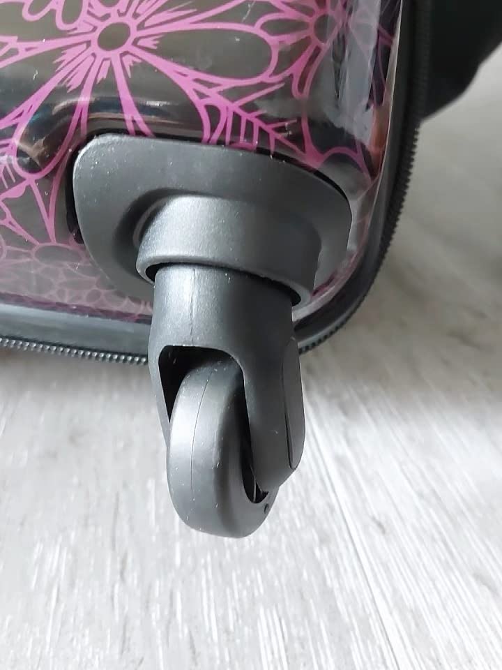 Zerone Luggage Wheel, A Pair Black Suitcase Mute Single Row Wheel Universal Luggage Replacement Outdoor Supplies
