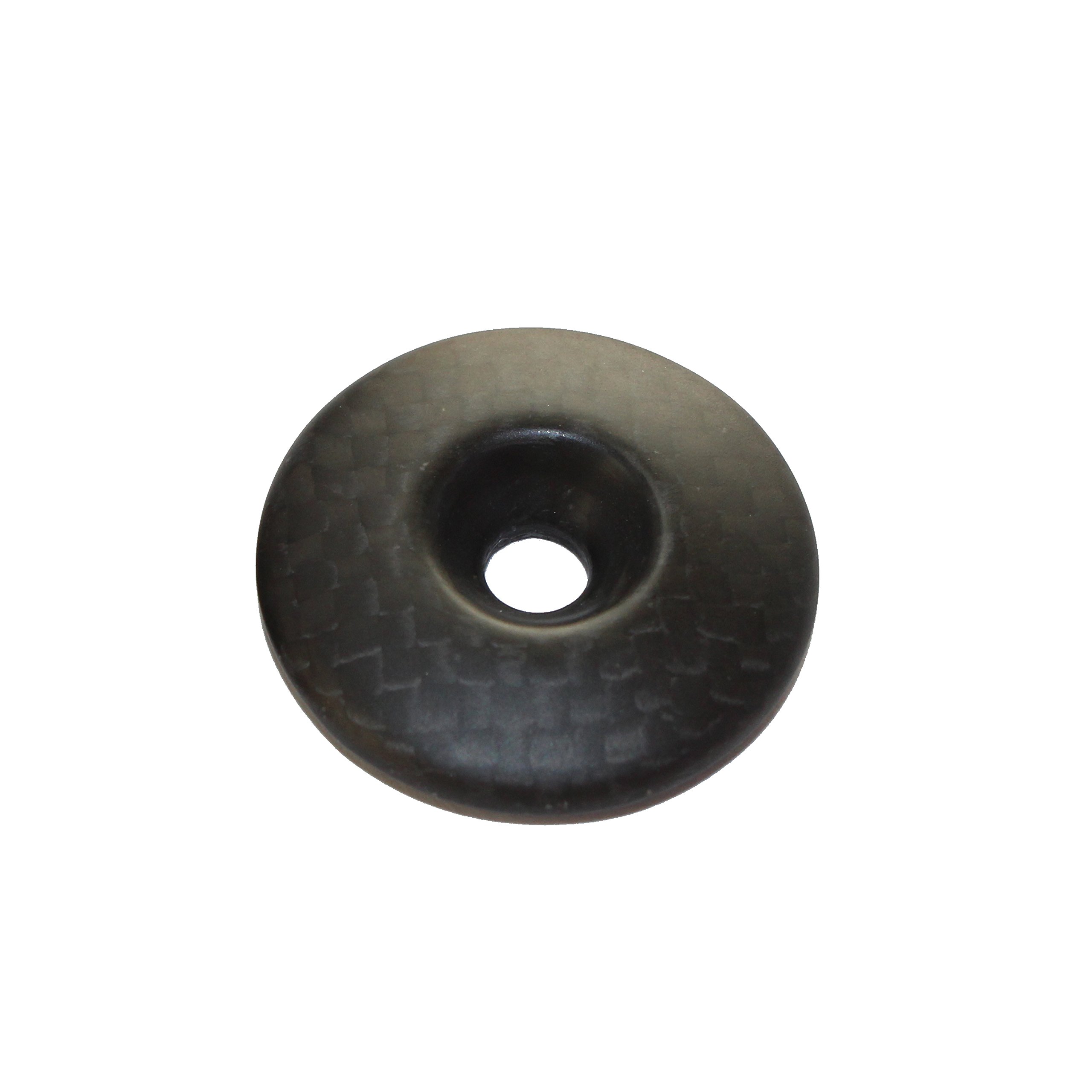 DEER U 3K Light Bicycle Carbon Fiber Headset Top Cap Kit 1-1/8" Top Cap + 1" High Carbon Steel Star Nut + Steel Bolt (Matte - 6.5g)