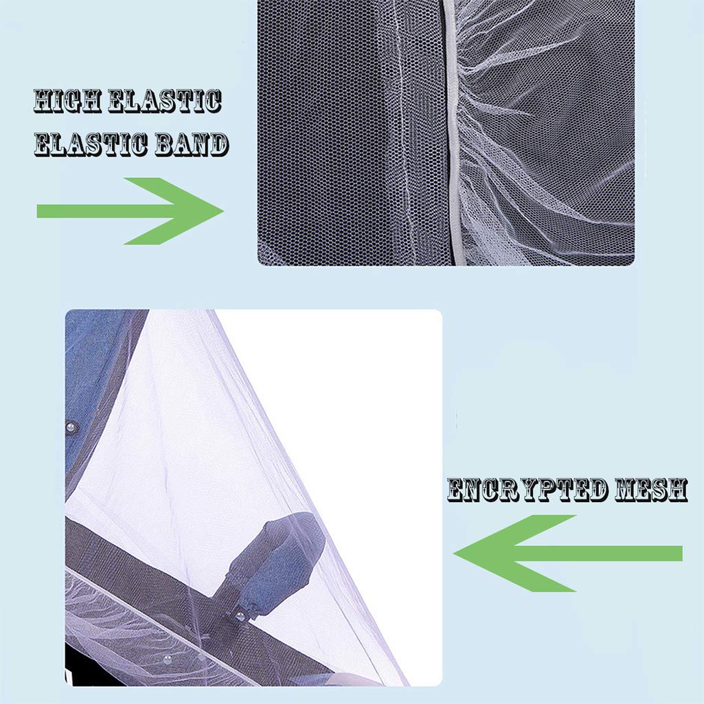 Digead Mosquito Net for Stroller, Baby Carriage, Crib and Travel Cot Full-Coverage Mosquito Net - Diameter50cm(20 inches)