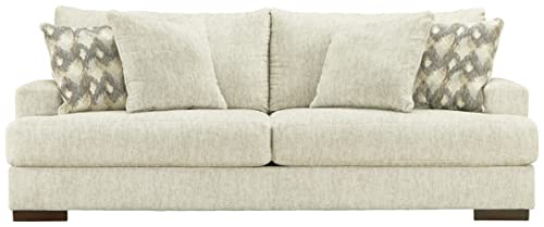 Signature Design by Ashley Caretti Contemporary Sofa with Accent Pillows, Beige