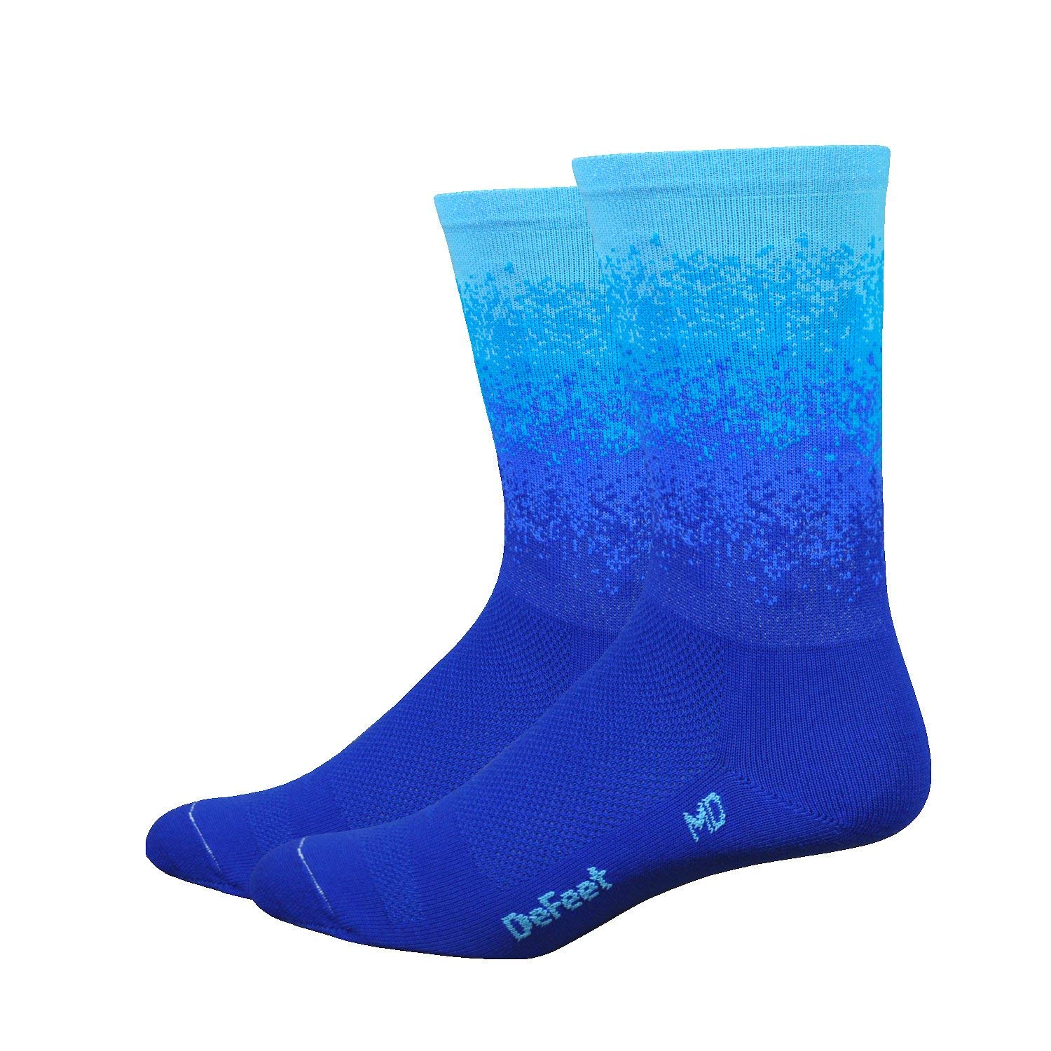 Defeet AIRTOMBLUE401 Barnstormer Ombre Socks, X-Large, Royal/Neptune/Carolina