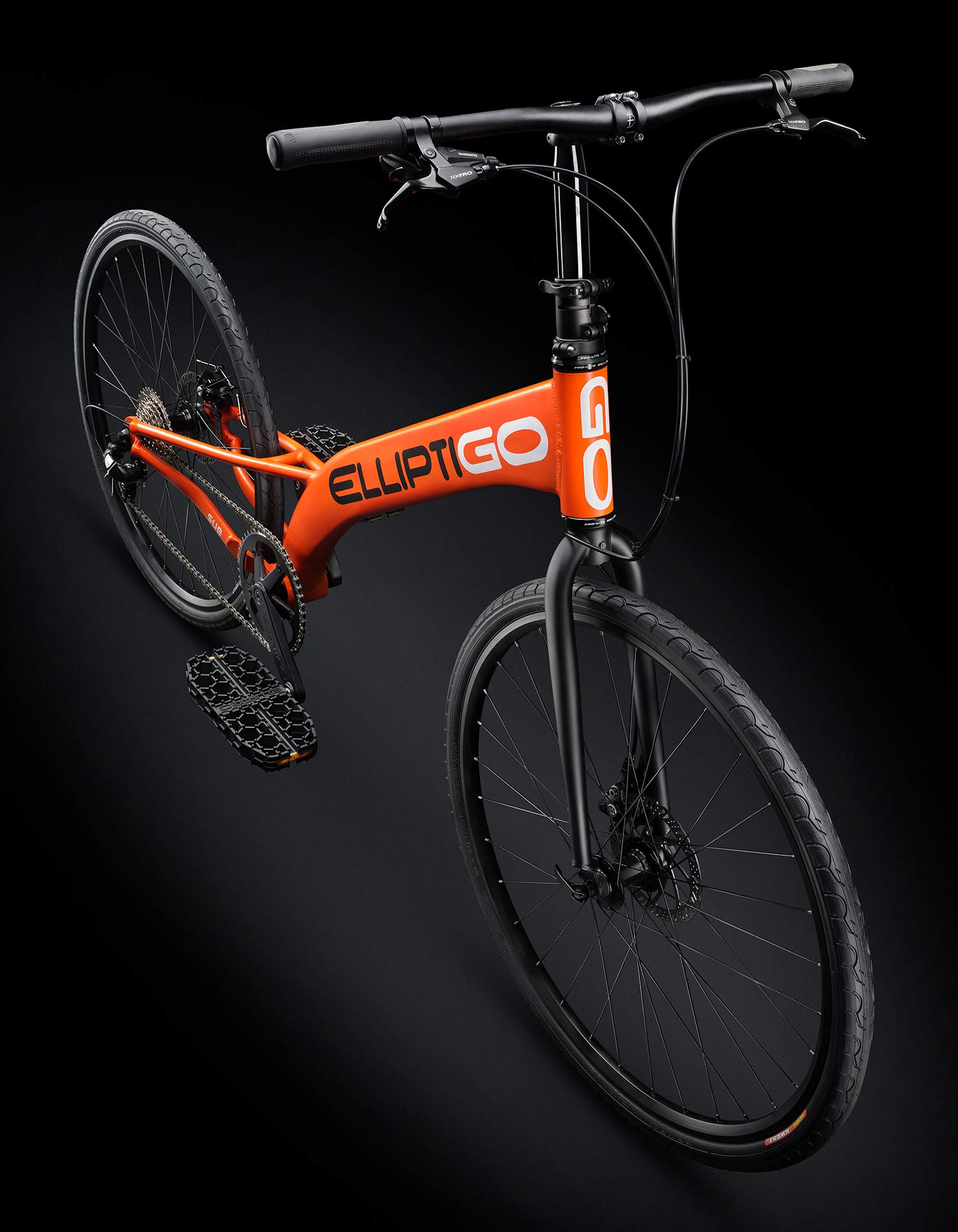ElliptiGO RSUB Road Performance Outdoor Stand Up Bike and Best Hybrid Indoor Exercise Trainer, Orange