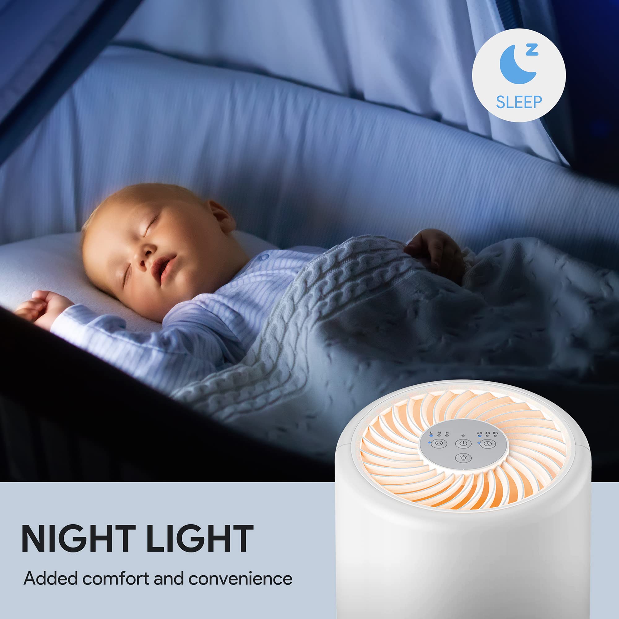 FULMINARE Air Purifiers for Bedroom, H13 True HEPA Air Purifiers for Home, Pets, Office, Quiet Small Air Filters, 2 Pack (P07+P05)