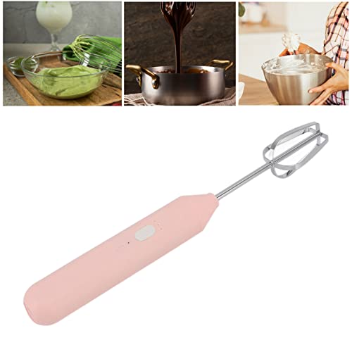 Electric Hand Blender,3 in 1 Immersion Blender Handheld Egg Beater, Beater Electric Milk Frother Coffee Blender Milkshake Blender Foamer Kitchen Tools(Pink)