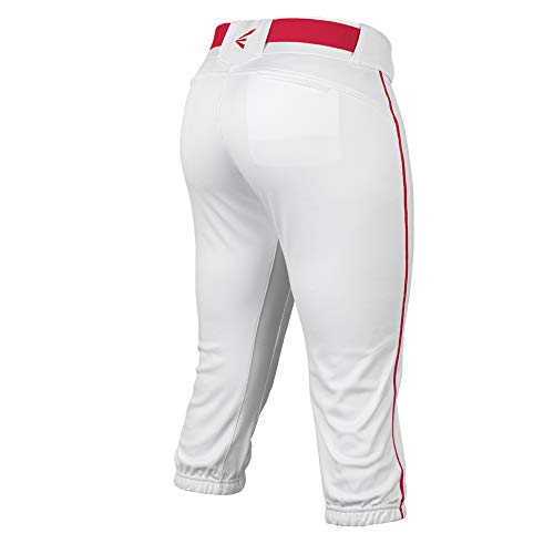 EASTON PROWESS Softball Pant, Women's, Small, White/Red