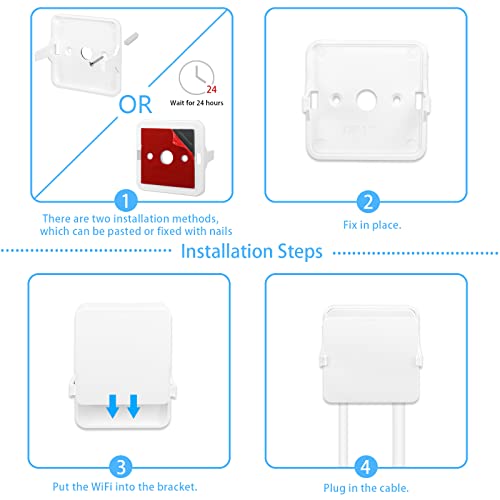 OkeMeeo Adhesive Mount for Lutron Caseta Smart Hub L-BDG2-WH and Lutron Caseta L-BDGPRO2-WH - SmartBridge Pro