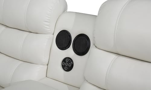 Kingway Inc Sofas, 4 Recliner Seat, White