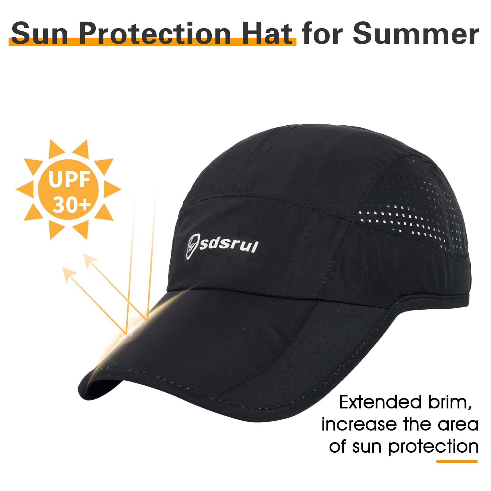 Geyanuo Running Hat Outdoor Quick Drying Baseball Cap Mesh Cool Workout Cap for Women and Men Dark Gray