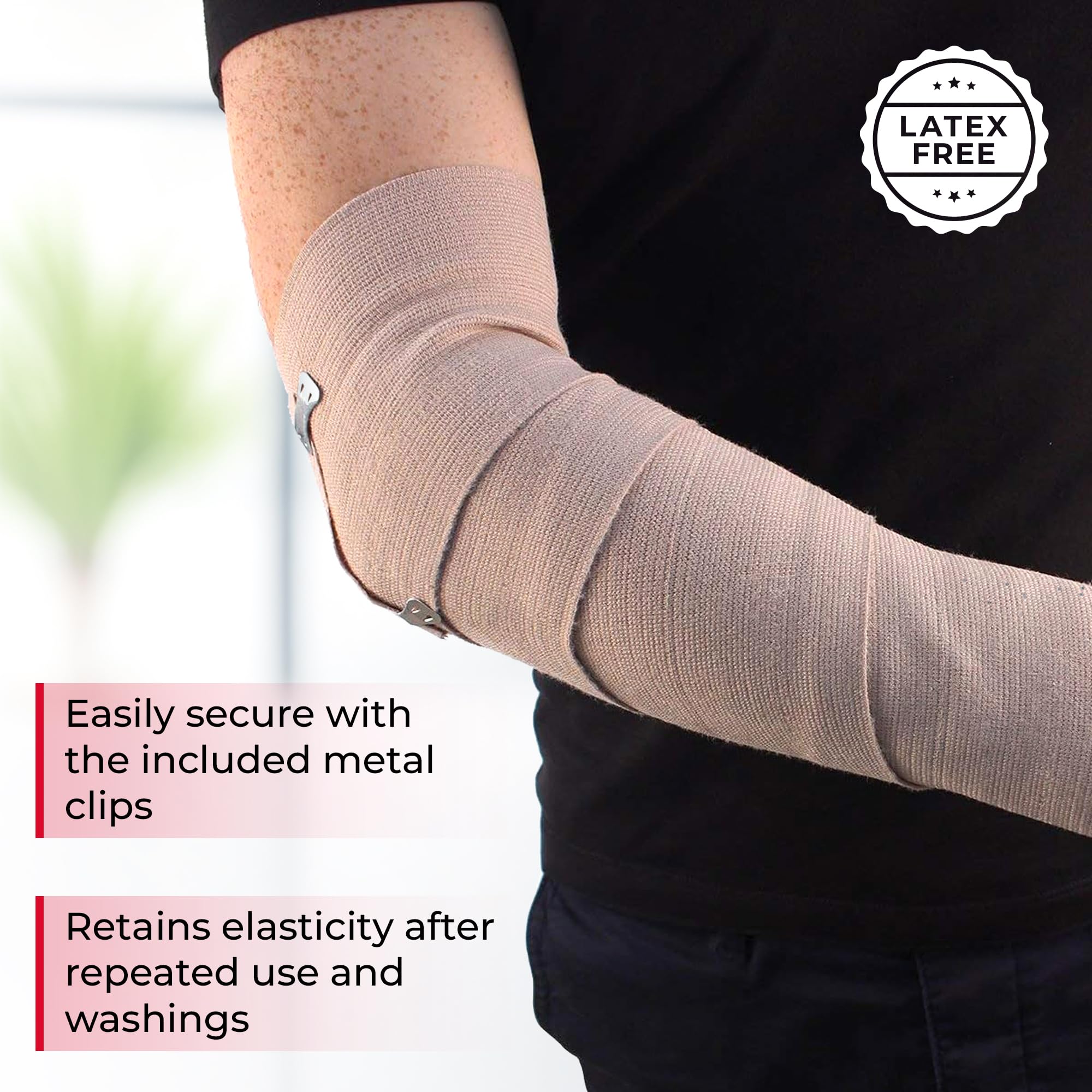 Ever Ready First Aid 2" Elastic Bandage with Clips - Box of 10