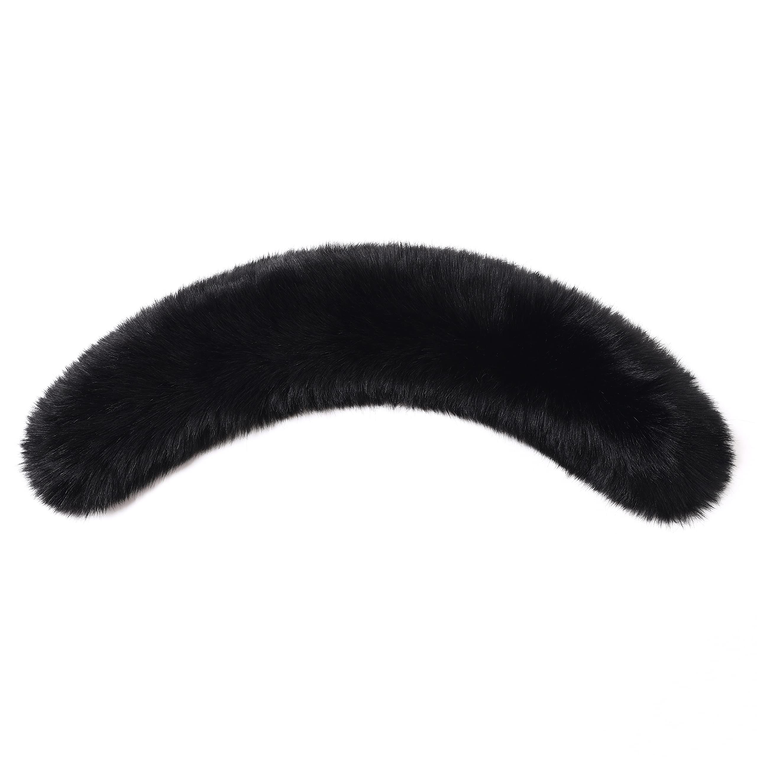 Dikoaina Women's Faux Fur Neck Scarf Wrap Collar One Size