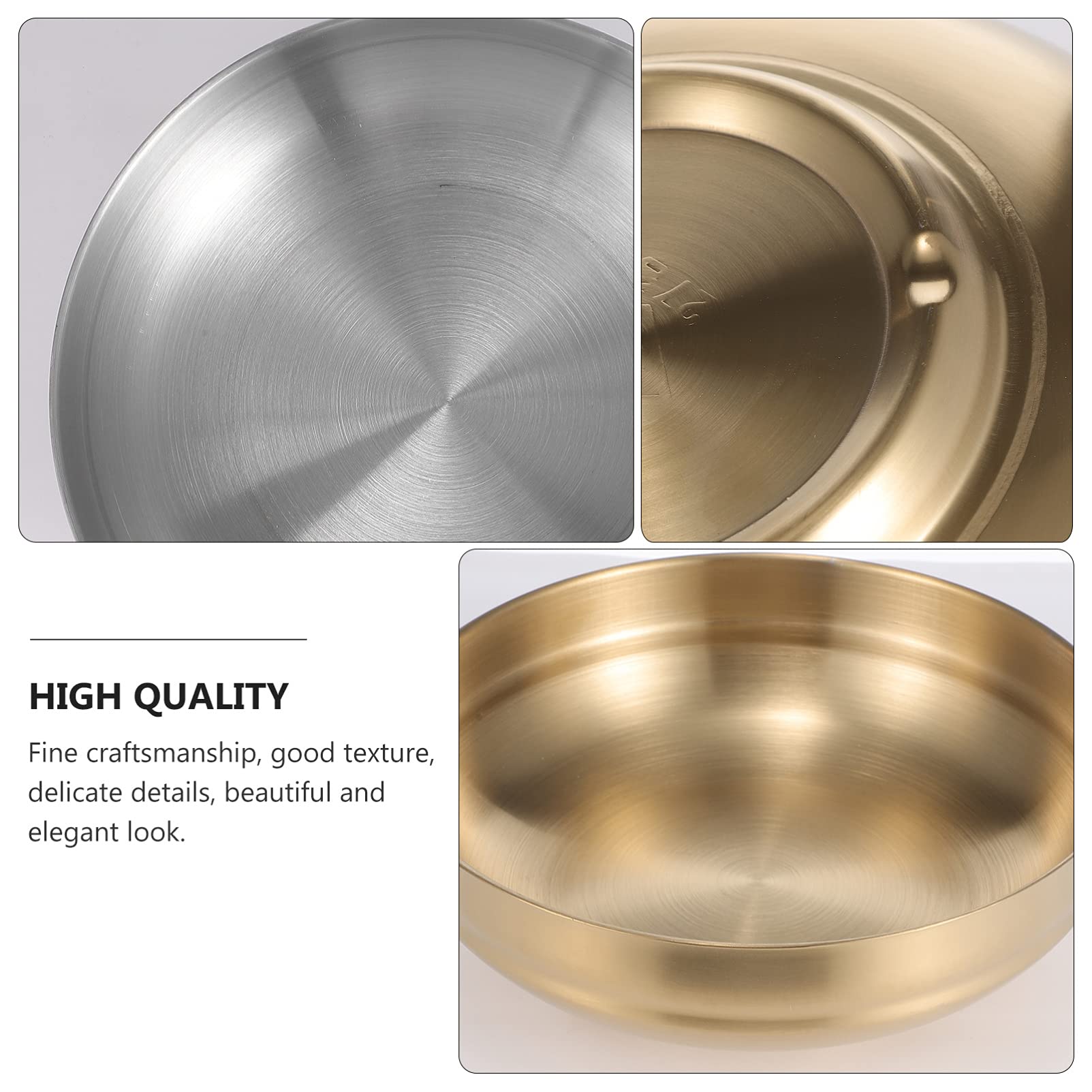 Happyyami 2Pcs Stainless Steel Bowls Korean Style Cold Noodle Bowl Multipurpose Cereal Rice Soup Noodles Salad Baking Large Capacity Bowl for Household and Restaurant
