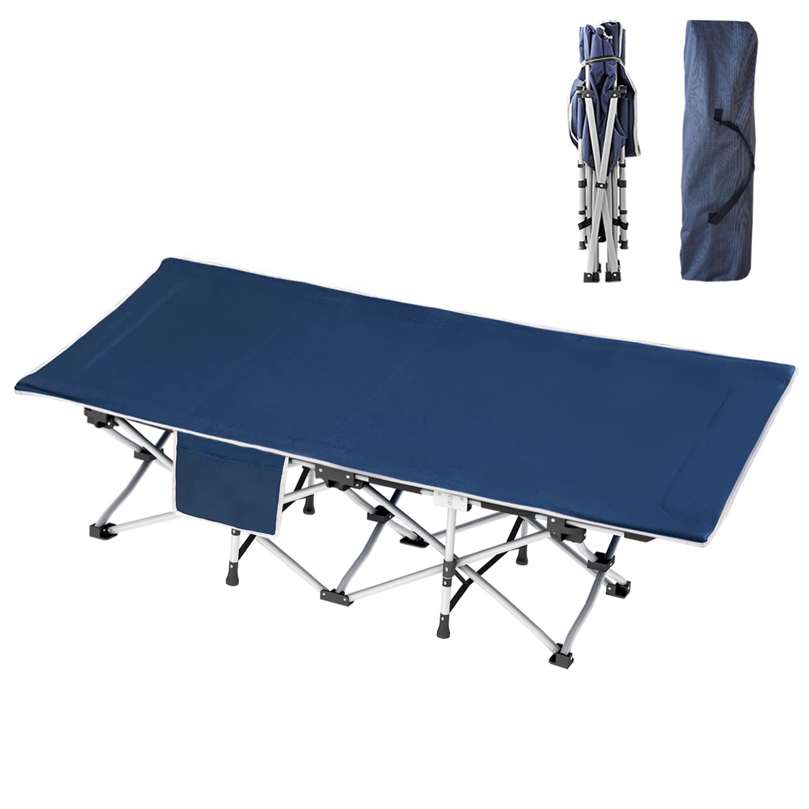 GETOVIN Camping Cot Cots for Sleeping Folding Cot Heavy Duty as Guest Bed with Carry Bag for Adults Home Camping Nap Vacation Outdoor