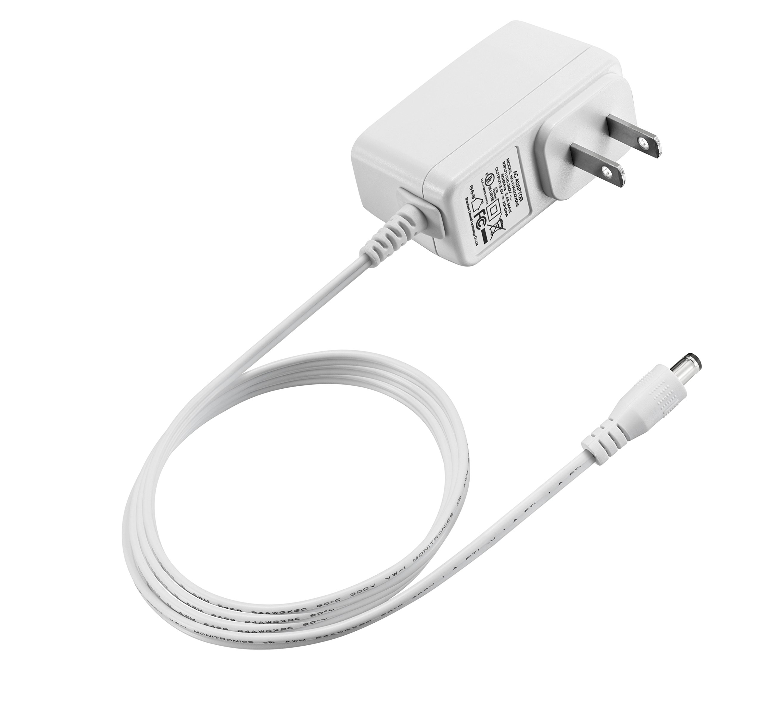 Dericam 12V 1A DC Power Supply Adapter for IP/CCTV Security Camera, 5ft/1.5 Meter AC to DC Power Cord, Wall Charger, Output DC 12V 1000mA, Input AC 100V-240V/50 or 60Hz/0.4A Max, US Plug, Black