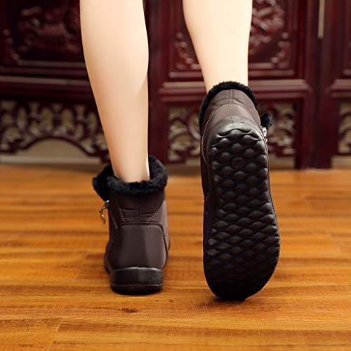 FASDNENDYS Women Snow Boots Warm Waterproof Ankle Cotton Short Women's Botas Winter Snow Nylon Boots Shoes Women's Boots Womens Snow Boots Quilted