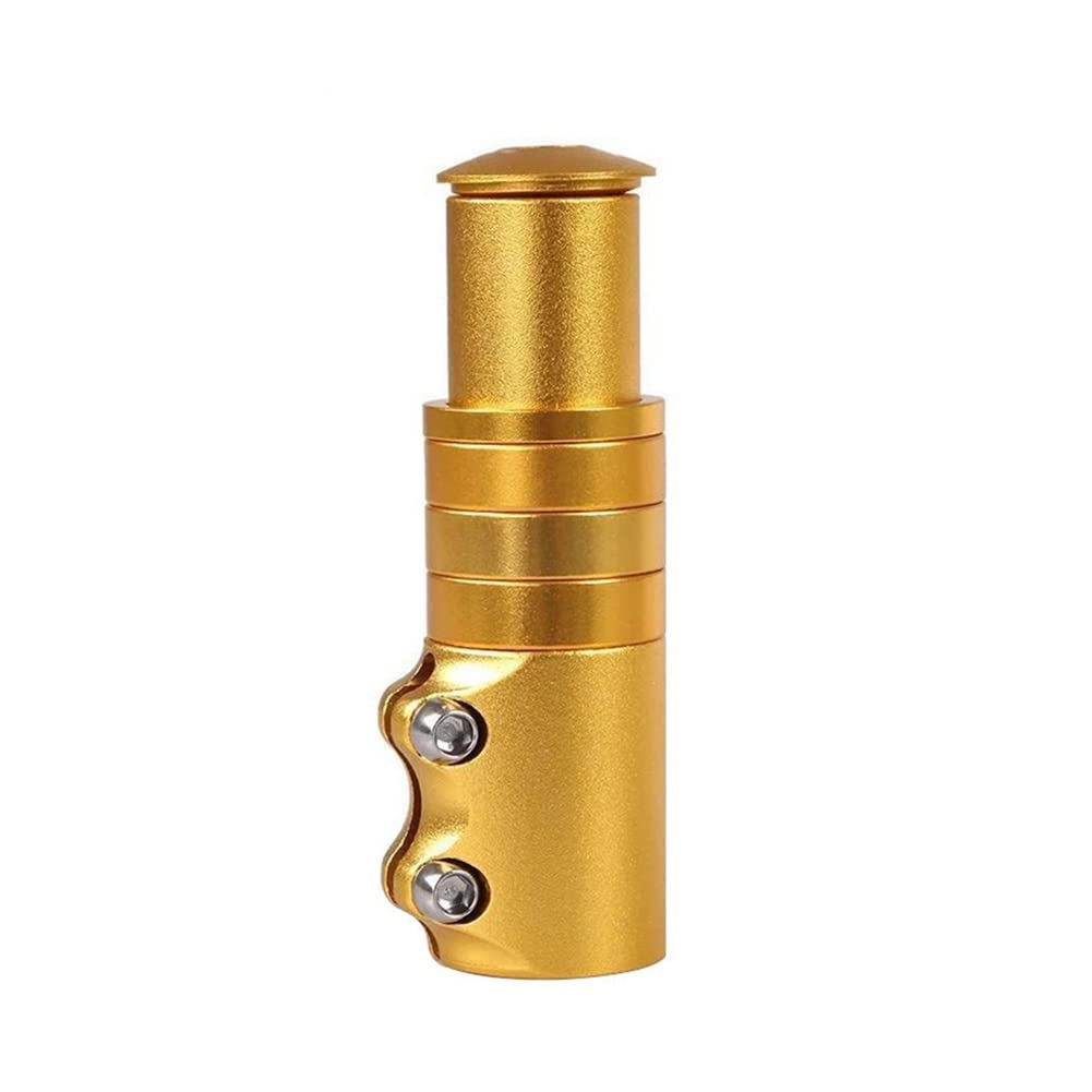 ELUSSO Bicycle stem Riser Adjustable MTB Mountain Bike Stem Road Bike Handlebar Fork Riser Extender 123mm Bike Riser Head Up Riding Accessories Parts Stem Riser Mountain Bike (Color : Yellow)