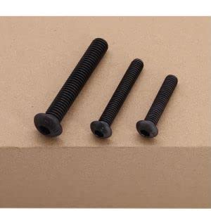 M8-1.25 x 16mm (12 PCS) Button Head Socket Cap Screws, Black Oxide Finish, 10.9 Grade Alloy Steel, Full Thread, Coarse Thread, ISO7380