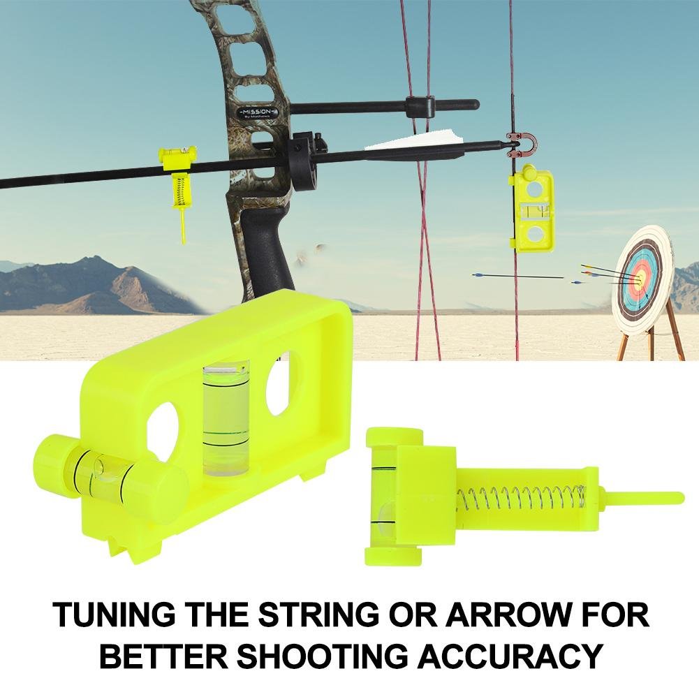 Dilwe Archery Level, Plastic Arrow Level Compound Bows Tuning and Mounting String Archery Tuning Level Combo Accessory