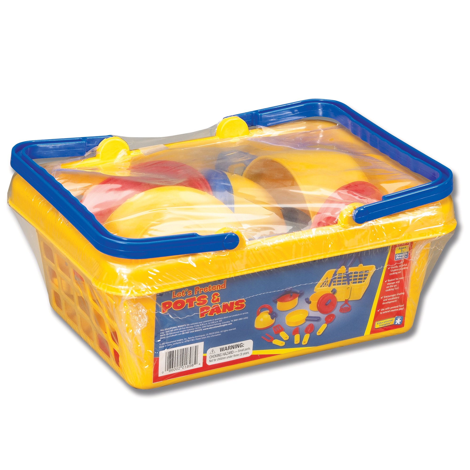 Educational Insights Pots 'N' Pans Set, Kitchen Toys, Pretend Kitchen Set, Set of 13, Ages 3+